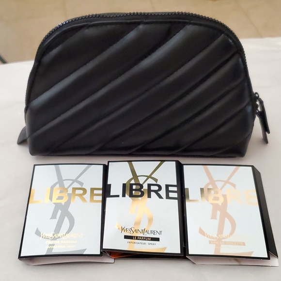Yves Saint Laurent | Bags | New Ysl Black Pouch Bag Quilted Bag With ...